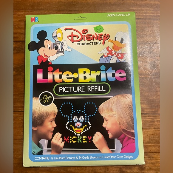 Disney | Toys | Vintage Mb Disney Character Litebrite Picture Refill ...